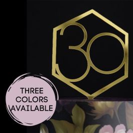 Acrylic Mirrored Topper Number 30 - Evil Cake Genius