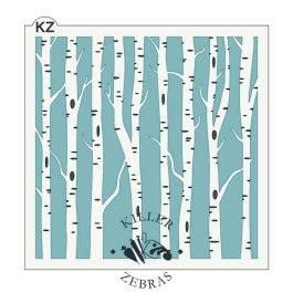 Birch Trees 2 Part Stencil Set by Killer Zebras - Evil Cake Genius