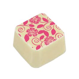 Chocolate Transfer Sheet Pink Flowers - Evil Cake Genius