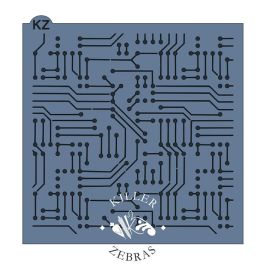 Circuit Board Stencil by Killer Zebras - Evil Cake Genius