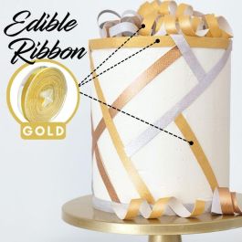 Edible Ribbon Metallic Gold Narrow - Evil Cake Genius