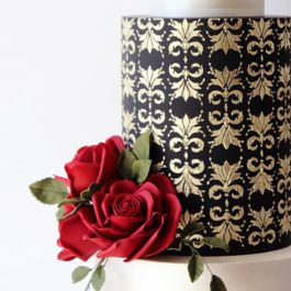 Imperial Bow Seamless Stencil Double Barrel - Evil Cake Genius