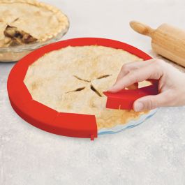 Adjustable Silicone Pie Crust Shield - Evil Cake Genius