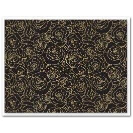 Icing Sheet Abstract Rose Black - Evil Cake Genius