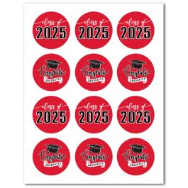 Icing Sheets Graduation Cookie Red - Evil Cake Genius