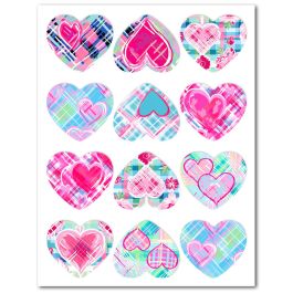 Icing Sheet Preppy Hearts - Evil Cake Genius