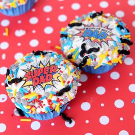 Icing Sheet Super Dad Cookie/Cupcake - Evil Cake Genius