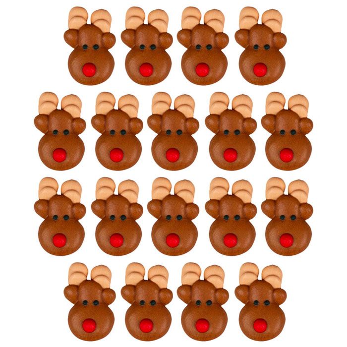 Royal Icing Reindeer Faces - Evil Cake Genius